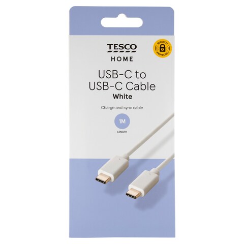 Tesco Home White kábel USB-C/USB-C 1 m - Tesco Groceries