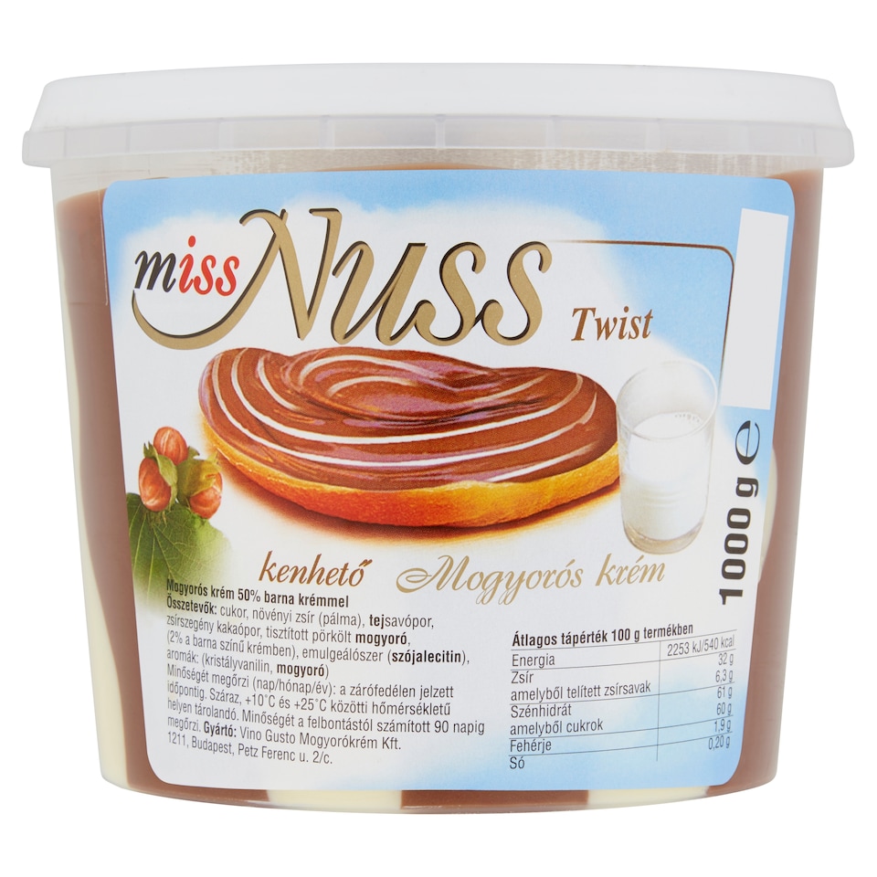 Miss Nuss Twist Hazelnut Spread 1000 g - Tesco Groceries