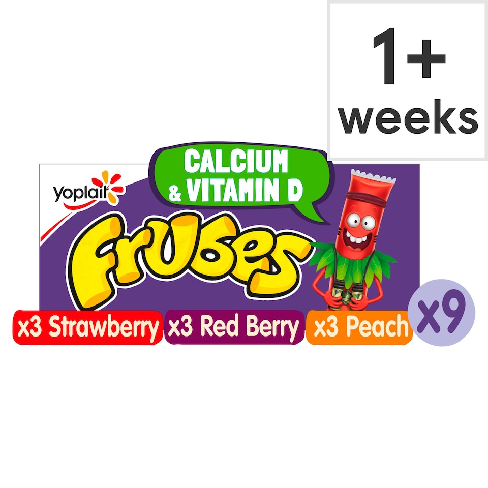 Frubes Kids Strawberry Red Berry & Peach Kids Yoghurt Tubes Multipack ...