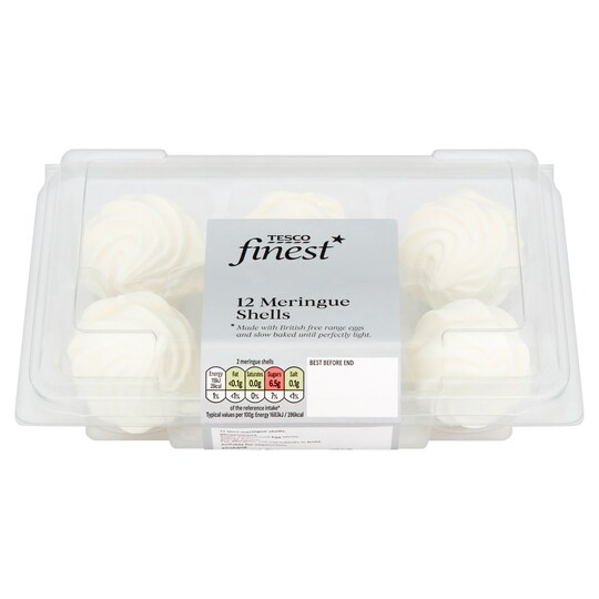 Tesco Finest 12 Meringue Shells - Tesco Groceries