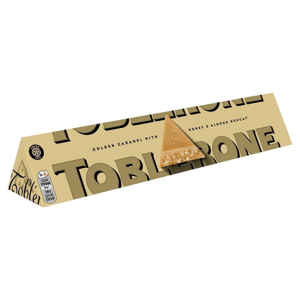 Toblerone Golden Caramel Chocolate Bar 360g - Tesco Groceries