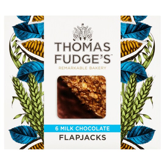 THOMAS J FUDGE MILK CHOCOLATE FLAPJACK 6 PCK - Tesco Groceries