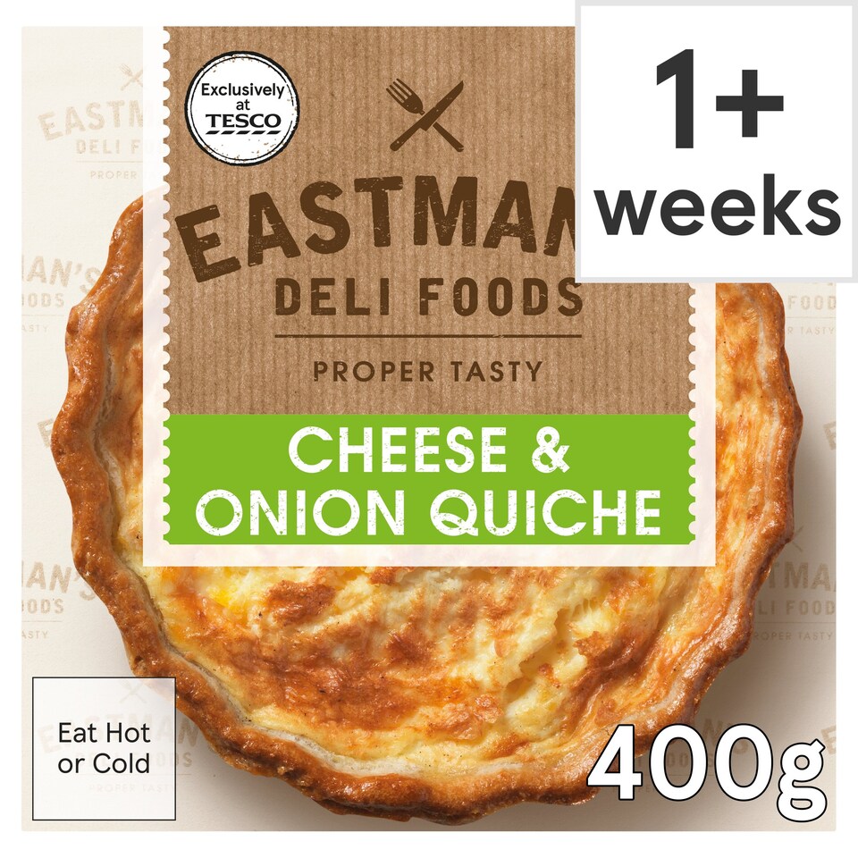 Eastmans Cheese & Onion Quiche 400G - Tesco Groceries