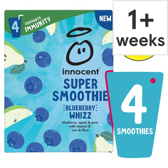 Innocent Kids Super Smoothie Blueberry 4X150ml - Tesco Groceries