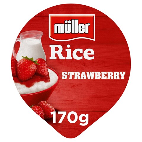 Muller Rice Low Fat Strawberry Pudding 170G - Tesco Groceries