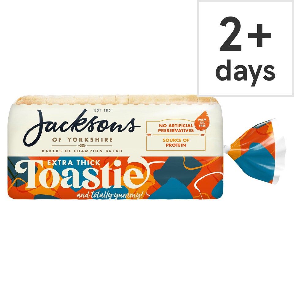 Jacksons of Yorkshire Extra Thick White Toastie Bread 800g - Tesco ...