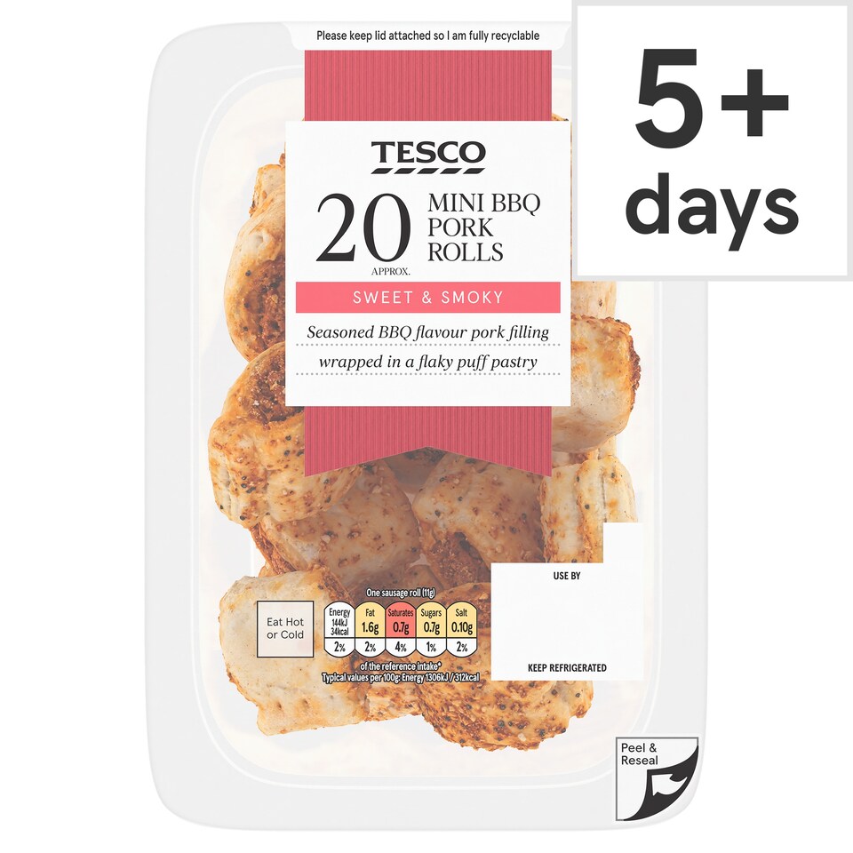 Tesco 20 Mini BBQ Pork Rolls 220G - Tesco Groceries