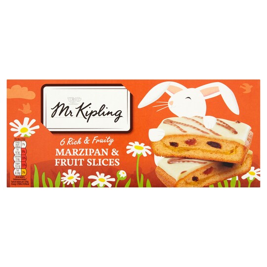 Mr Kipling Marzipan & Fruit Slice 6 Pack - Tesco Groceries