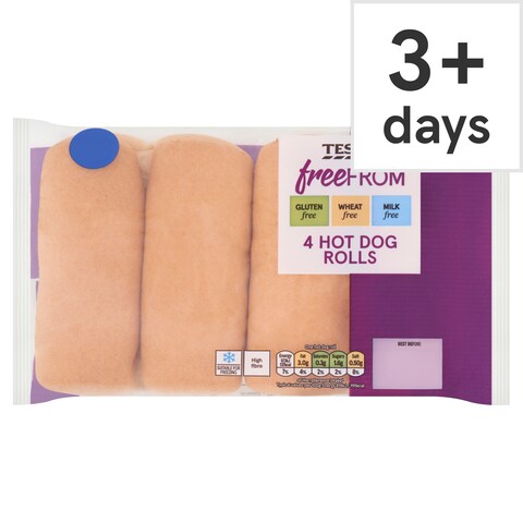 Tesco Free From Hot Dog Rolls 4 pack - Tesco Groceries