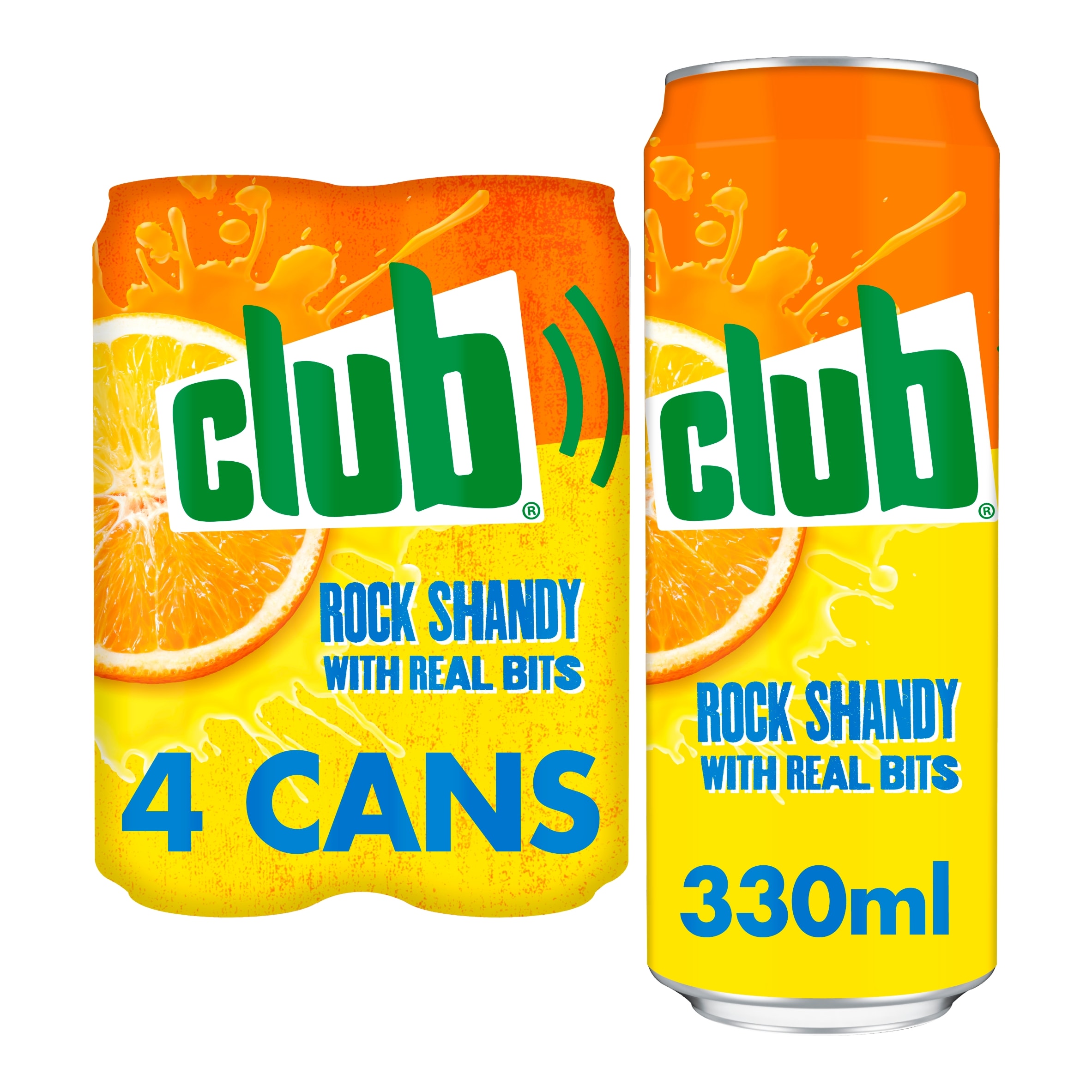 Club Rock Shandy Cans 4 x 330ml - Tesco Groceries