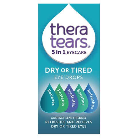 Thera Tears 5 In 1 Dry & Tired Eye Drops 10Ml - Tesco Groceries