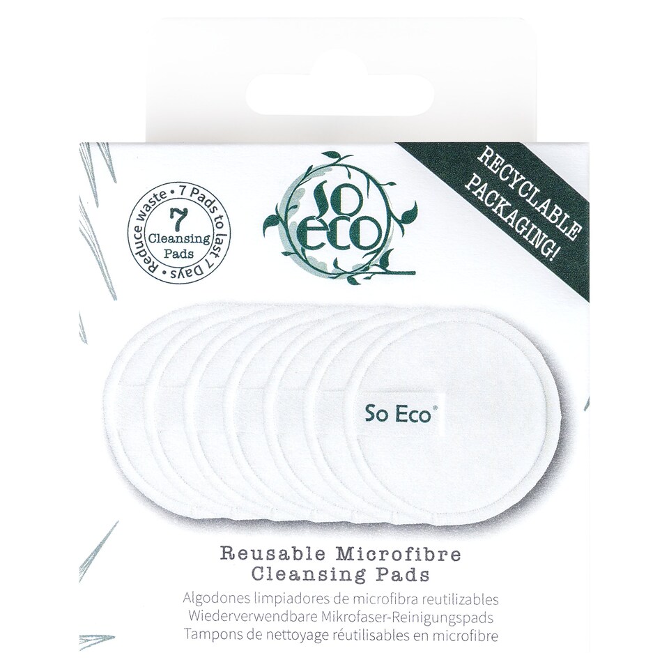 So Eco 7 Reusable Microfibre Cleansing Pads 7 Pack - Tesco Groceries