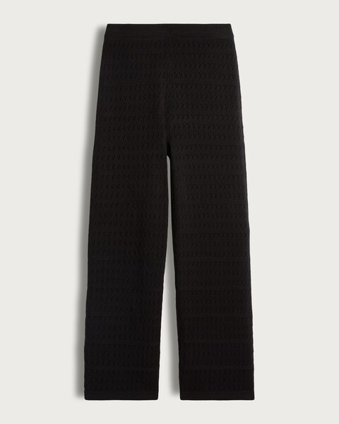 F&F Pointelle Knitted Trousers in Black - Tesco Groceries