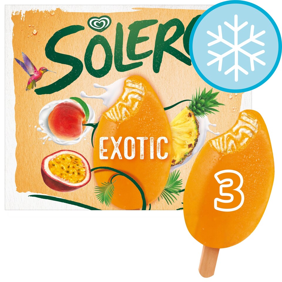 Wall's Solero Exotic Ice Cream Sticks 3x90ml - Tesco Groceries