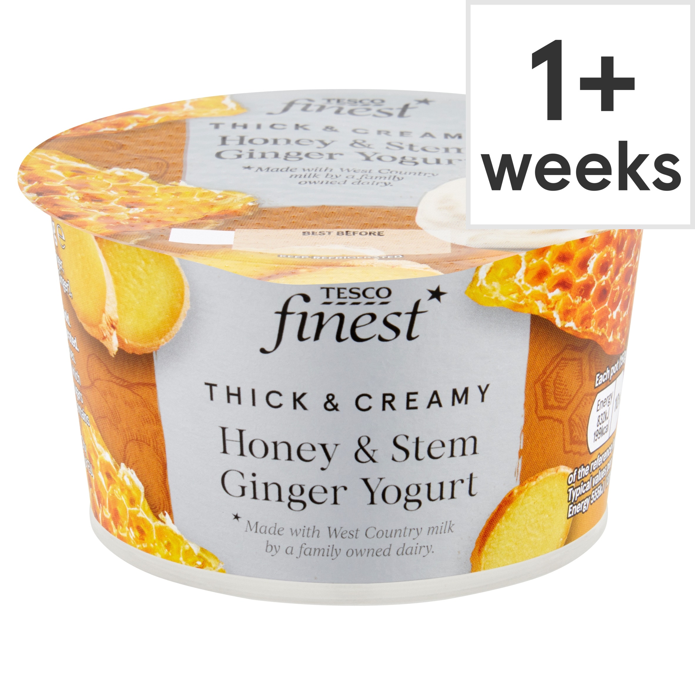 Tesco Finest Yogurt Honey & Stem Ginger Yogurt 150g - Tesco Groceries