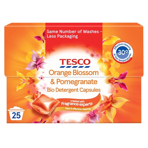 Tesco Orange Blossom & Pomegranate Biological Capsules 25W 425Ml ...