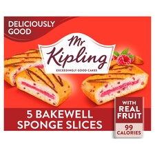 Mr Kipling Deliciously Good Bakewell Cake Slices X5 - Tesco Groceries