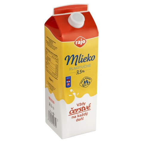 Rajo Mlieko plnotu&né 3,5% 1 l - Tesco Groceries