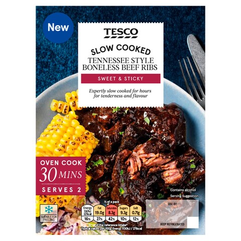 Tesco Slow Cooked Tennesse Style Boneless Beef 370g - Tesco Groceries