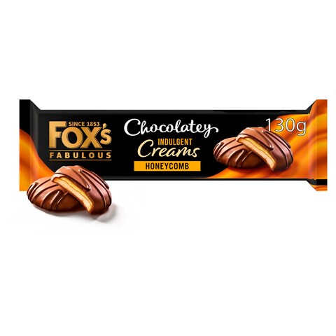 Foxs Chocolatey Indulgent Creams Honeycomb 130G - Tesco Groceries