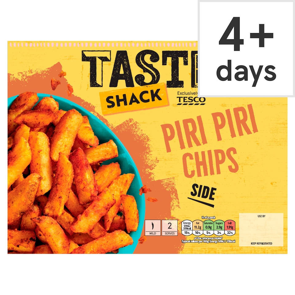 Taste Shack Piri Piri Chips 400g - Tesco Groceries