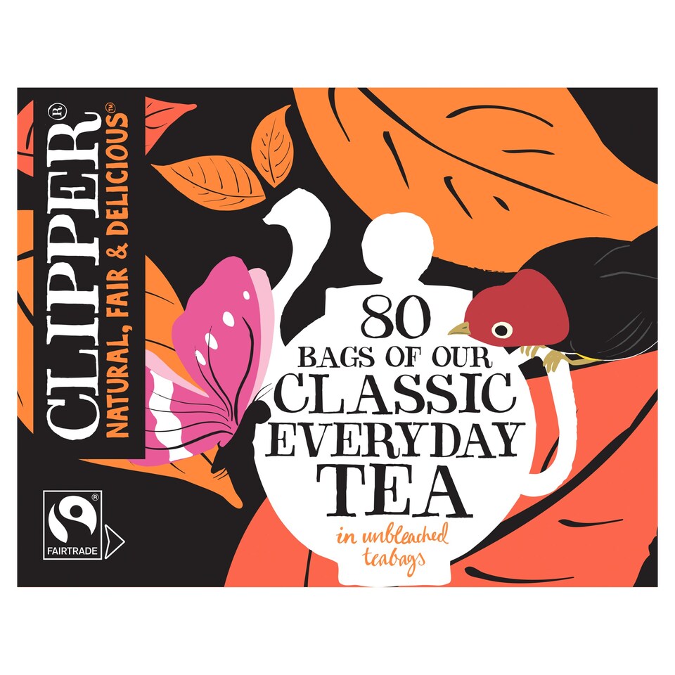 Clipper Classic Everyday Tea Bags 80Pk 232G - Tesco Groceries