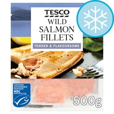 Tesco Wild Salmon Fillets 500G - Tesco Groceries