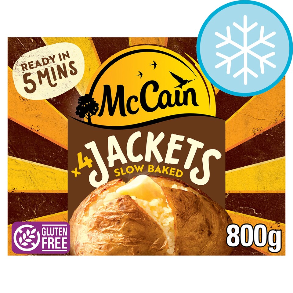 McCain 4 Baked Jacket Potatoes 800G - Tesco Groceries