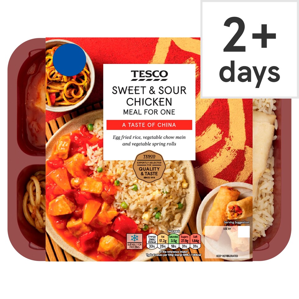 Tesco Sweet & Sour Chicken Meal For One 500G - Tesco Groceries