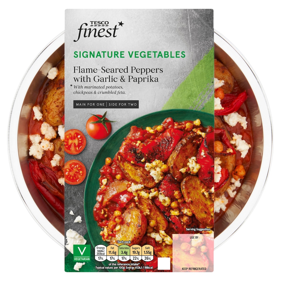 Tesco Finest Flame Seared Peppers & Garlic & Paprika 400G - Tesco Groceries