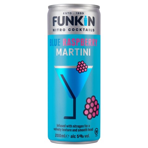 Funkin Nitro Cocktails Blue Raspberry Martini 200ml - Tesco Groceries