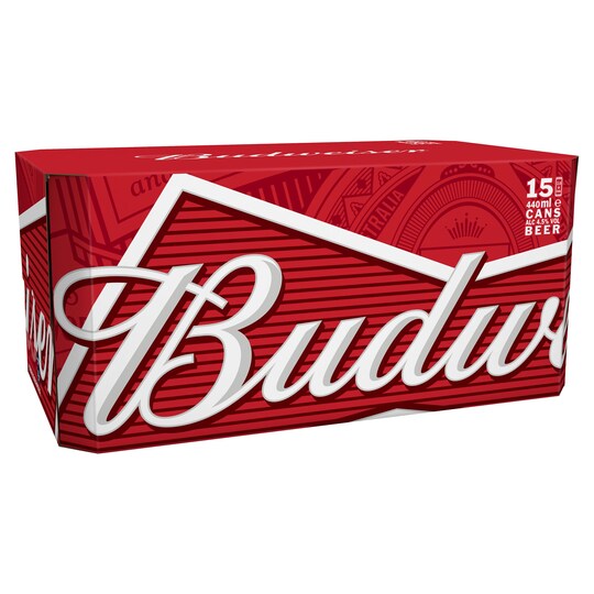 Budweiser 15 X 440Ml - Tesco Groceries