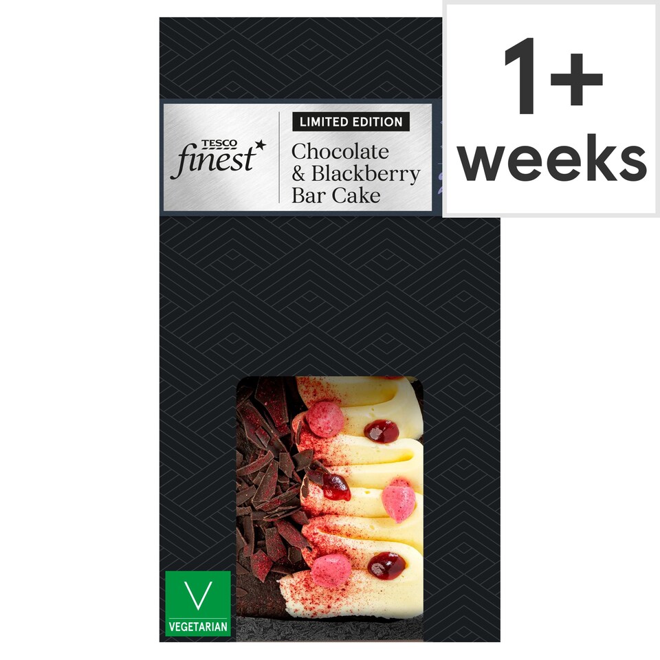 Tesco Finest Chocolate and Black Forest Fruits Bar Cake - Tesco Groceries
