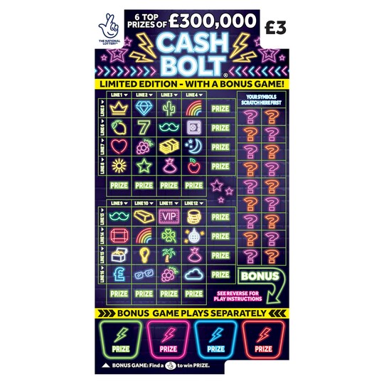 Cash Bolt Scratchcard - Tesco Groceries