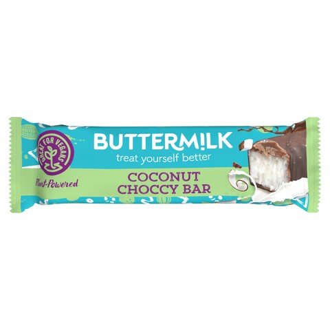 Buttermilk Plant Powered Coconut Choccy Bar 45g - Tesco Groceries