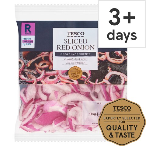 Tesco Sliced Red Onion 180G - Tesco Groceries