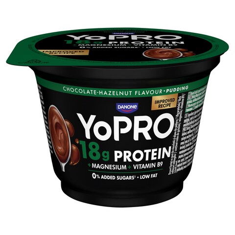 Danone YoPro Chocolate and Hazelnut Milk Dessert with Sweeteners ...