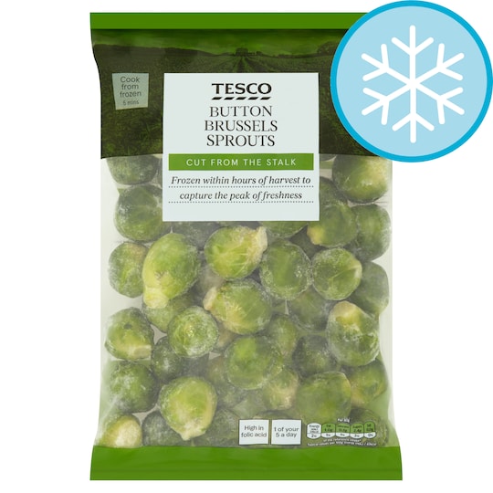 Tesco Frozen Button Brussels Sprouts 1Kg - Tesco Groceries