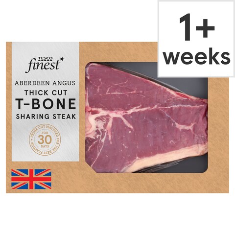 Tesco Finest 30 Day Matured AA Thick Cut T-Bone Sharing Steak - Tesco ...