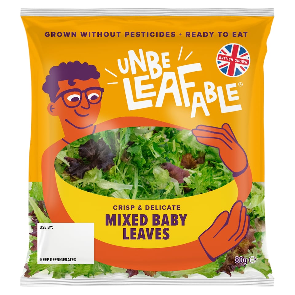 Unbeleafable Mixed Baby Leaves 80g (C ) - Tesco Groceries
