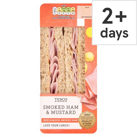 Tesco Smoked Ham & Mustard Sandwich - Tesco Groceries