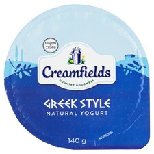 Creamfields Greek Style Natural Yogurt 140 g - Tesco Groceries