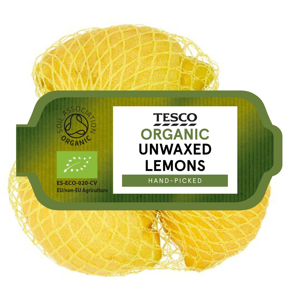Tesco Organic Unwaxed Lemons Minimum 3 Pack - Tesco Groceries