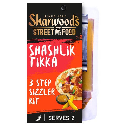 Sharwood's Street Food 3 Step Sizzler Kit - Shashlik Tikka 184g - Tesco ...