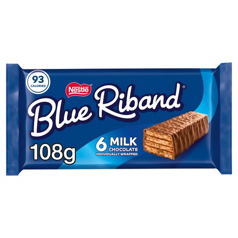 Blue Riband Milk Chocolate Wafer Bars 6 x 18g - Tesco Groceries