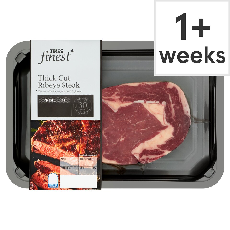 Tesco Finest Thick Cut Ribeye Steak 350G - Tesco Groceries