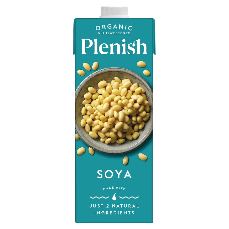 Plenish Organic Soya Milk Dairy Alternative Chilled 1L - Tesco Groceries