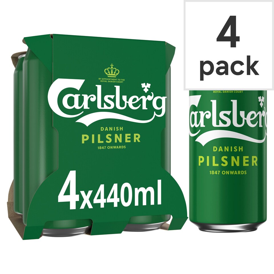 Carlsberg Lager 4X440ml - Tesco Groceries