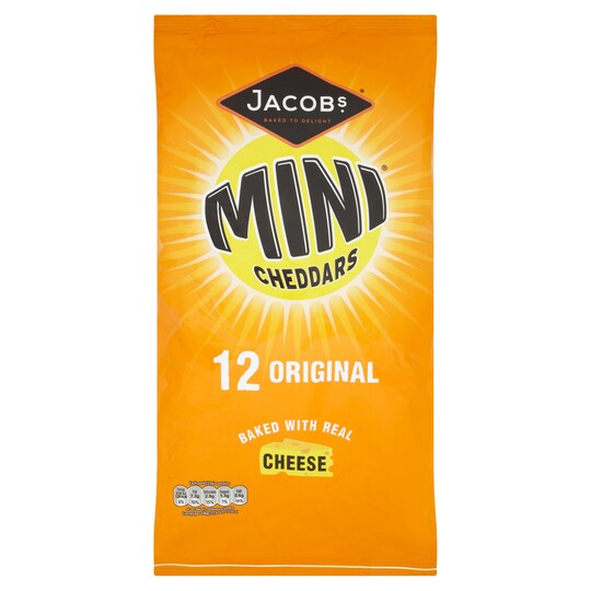 Jacobs Mini Cheddars 12X25g - Tesco Groceries