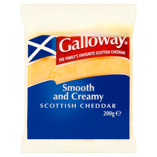 Galloway Coloured Medium Cheddar 200G - Tesco Groceries